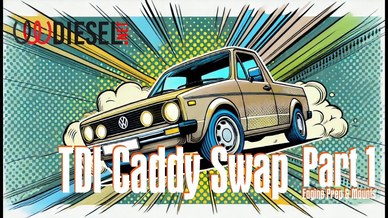 S&P Automotive TDI Caddy swap Part 1: Engine Prep and mounts - YouTube