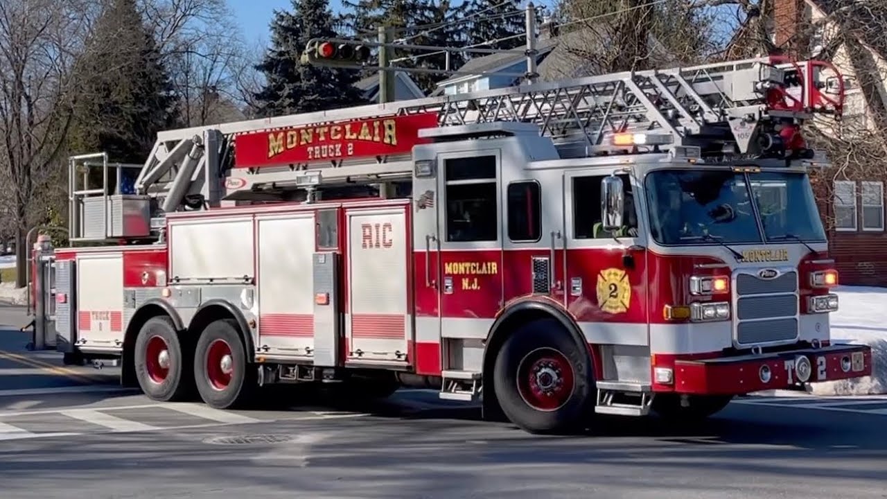 Montclair Fire Department Truck 2 Responding 2-24-21 - YouTube