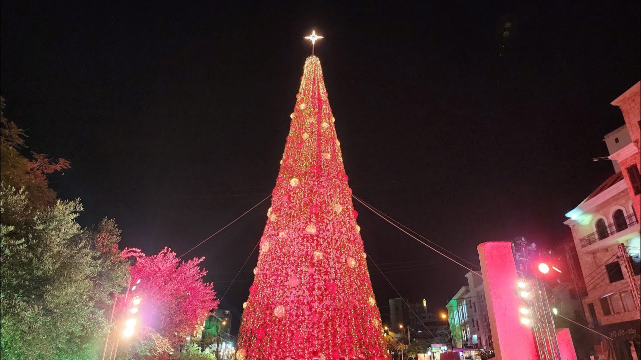 Christmas Tree Lighting From Byblos (Jbeil), Lebanon (2023-12-07 ...
