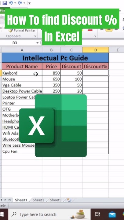 How to Find Discount % in Excel🔥||Advance Excel 😎||#shorts #excel #exceltips #computer # ...