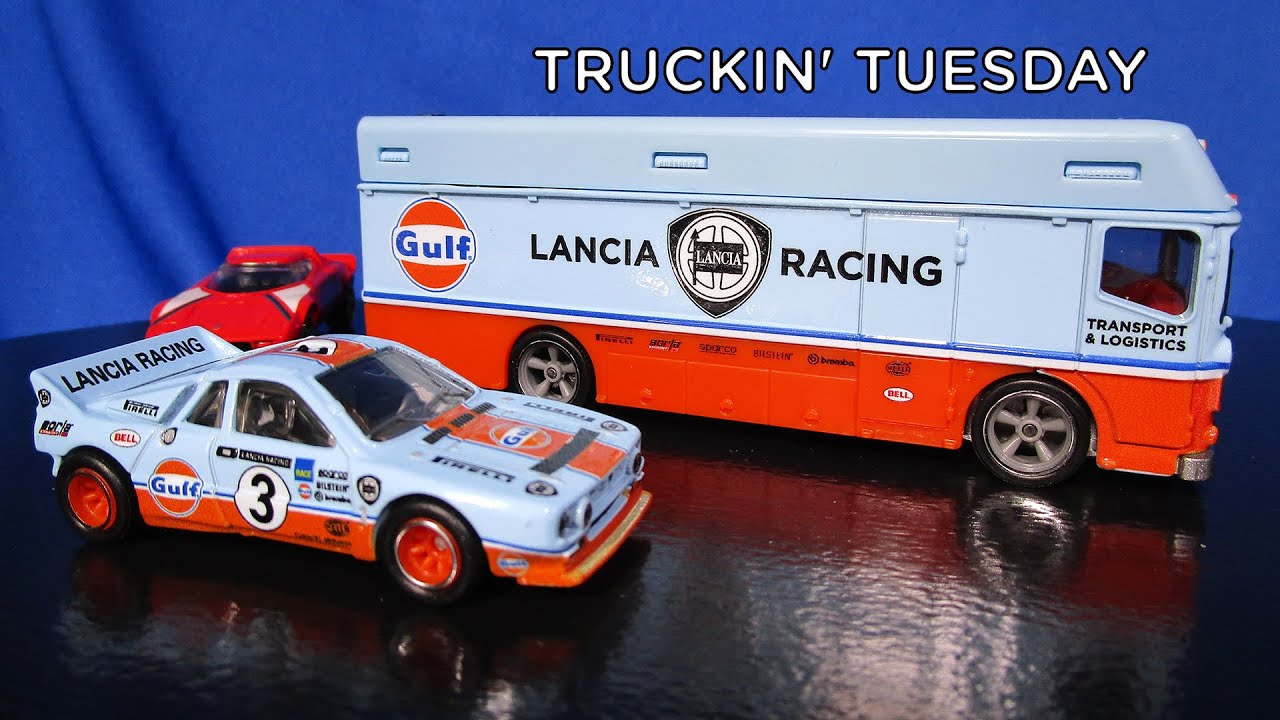 Truckin Tuesday! Euro Hauler with Lancia Racing Gulf Lancia Rally 037 ...