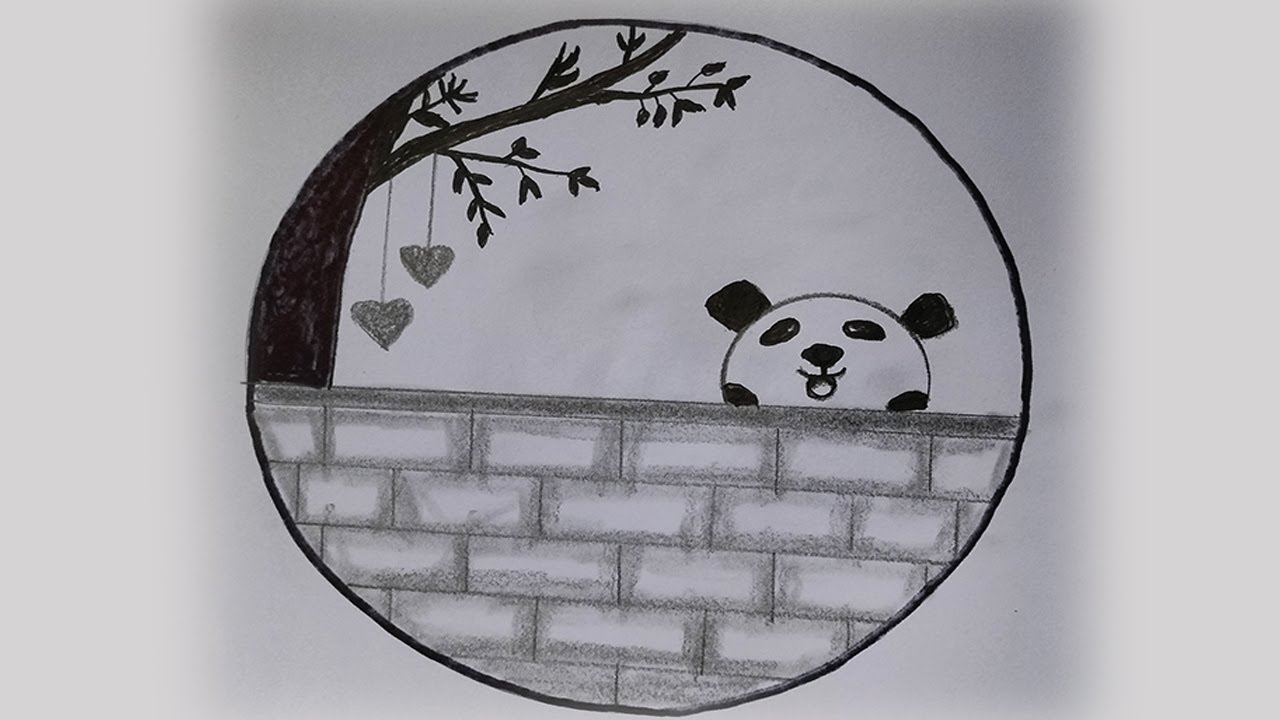 Circle drawing - Easy Circle drawing - pencil drawing - round drawing ...