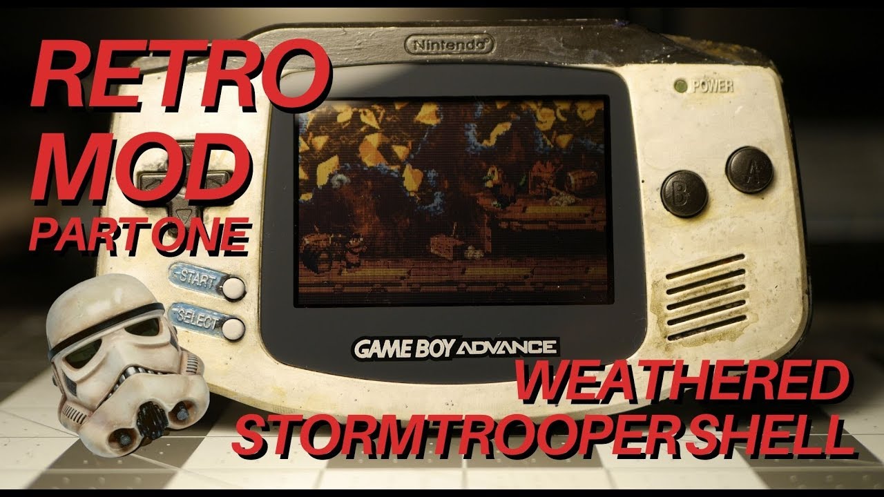 Retro Mod - Weathered Stormtrooper GBA Shell - YouTube