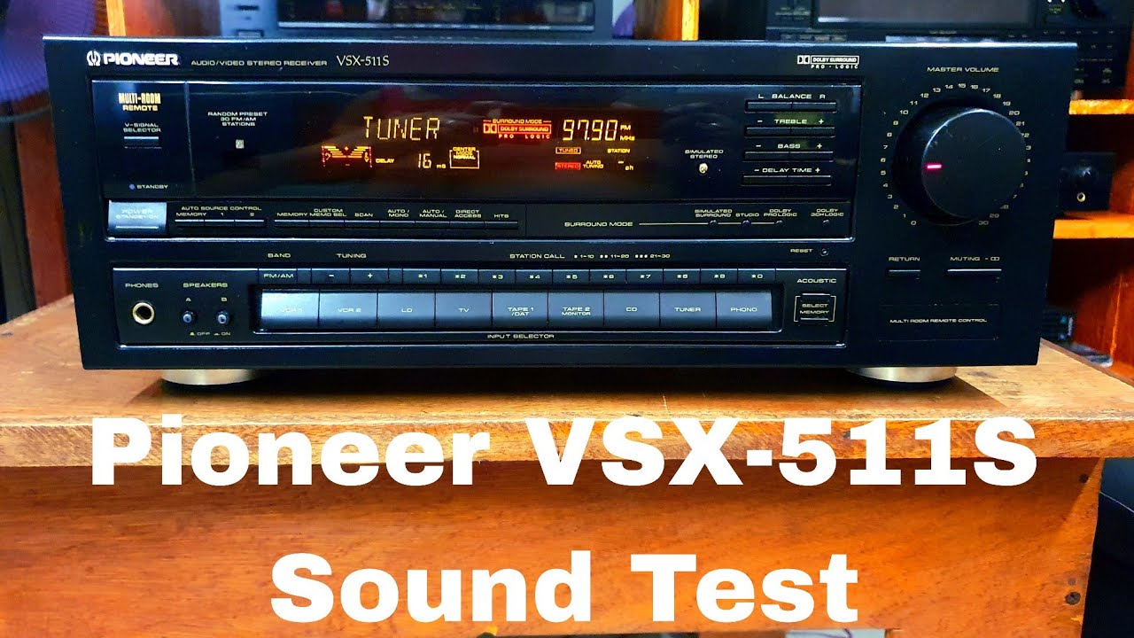 Pioneer VSX-511S AV Receiver Sound Test - YouTube