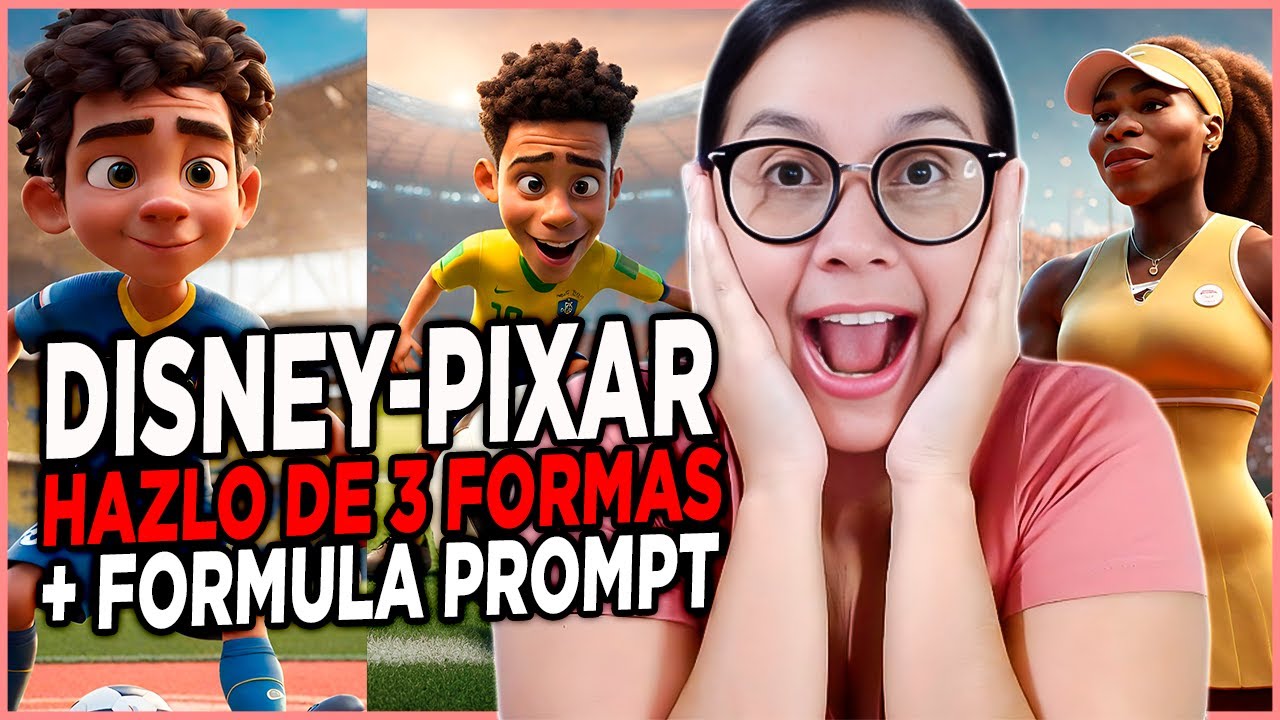 CREA TU AVATAR AL ESTILO DISNEY-PIXAR + FORMULA DEL PROMPT - YouTube
