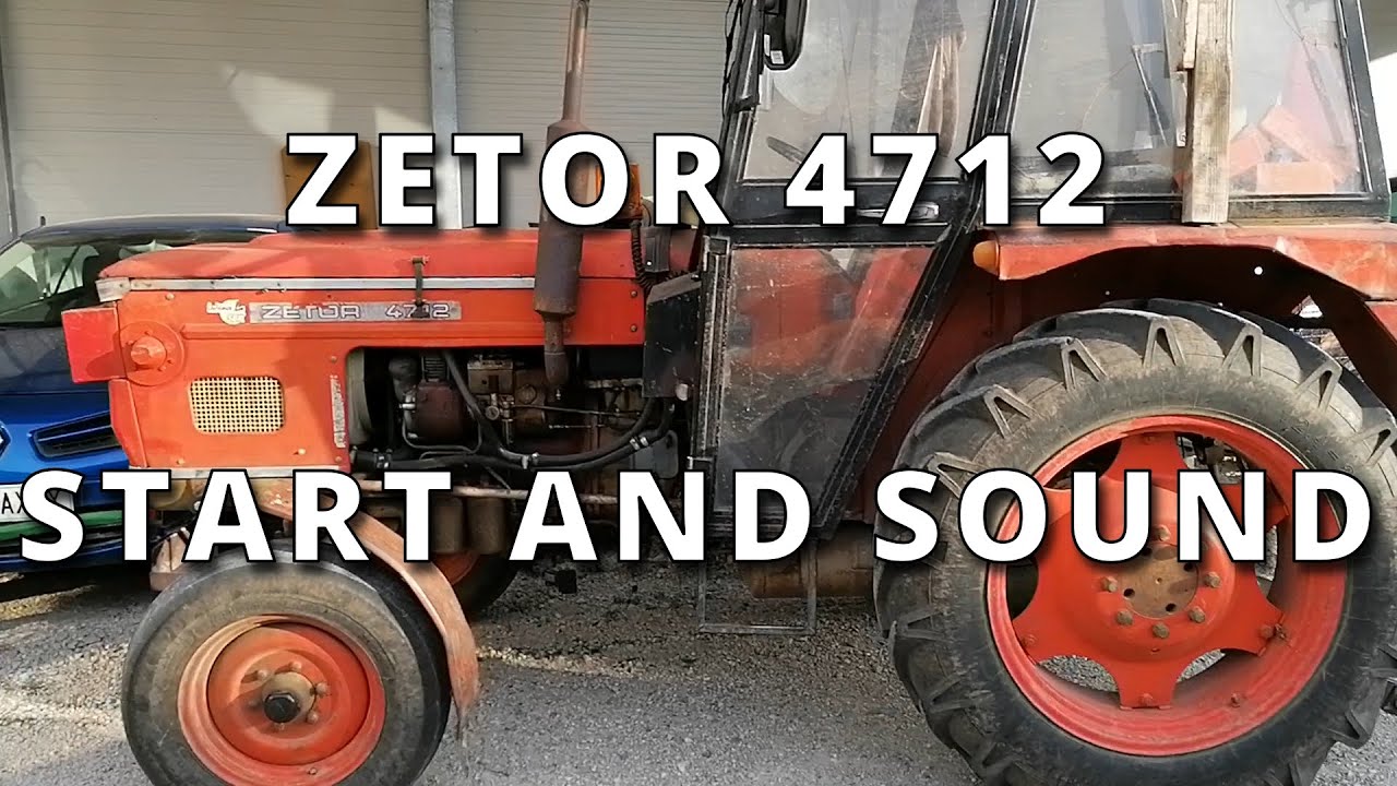 ZETOR 4712 START, SOUND and short DRIVE, ZETOR 4712 Zündung, Sound und ...
