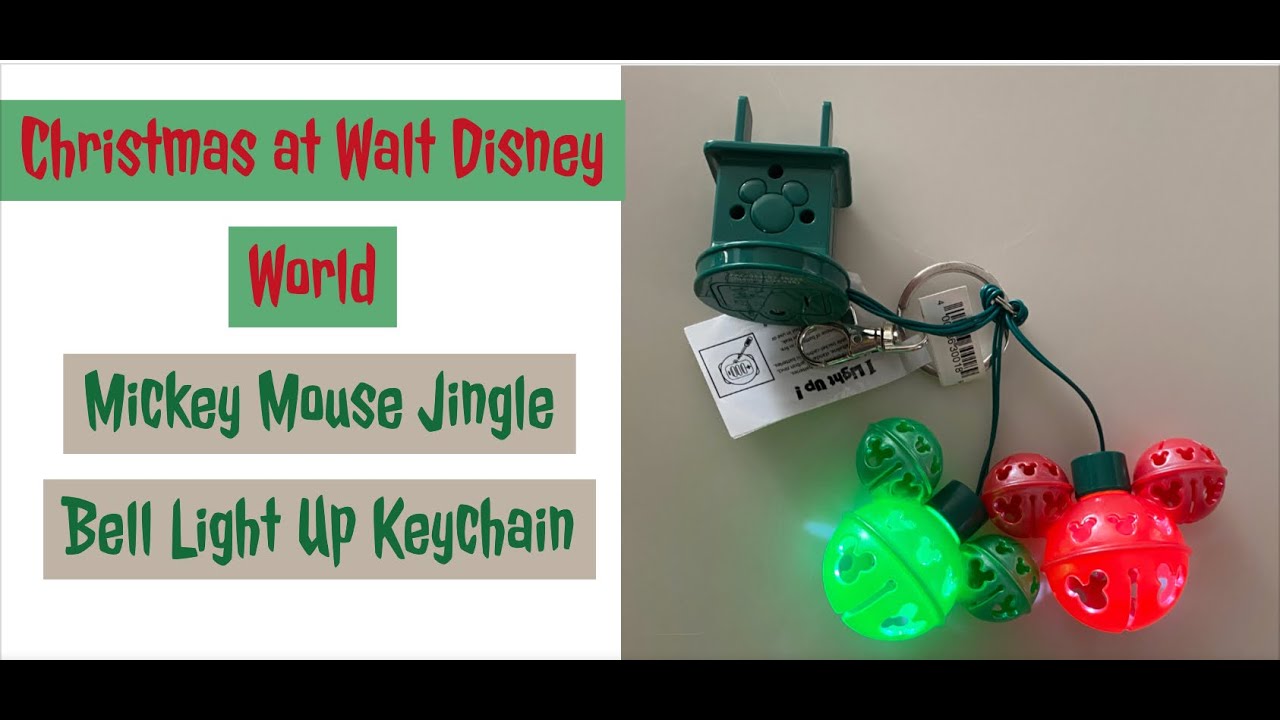 Disney Parks Mickey Mouse Jingle Bell Light Up Keychain - YouTube