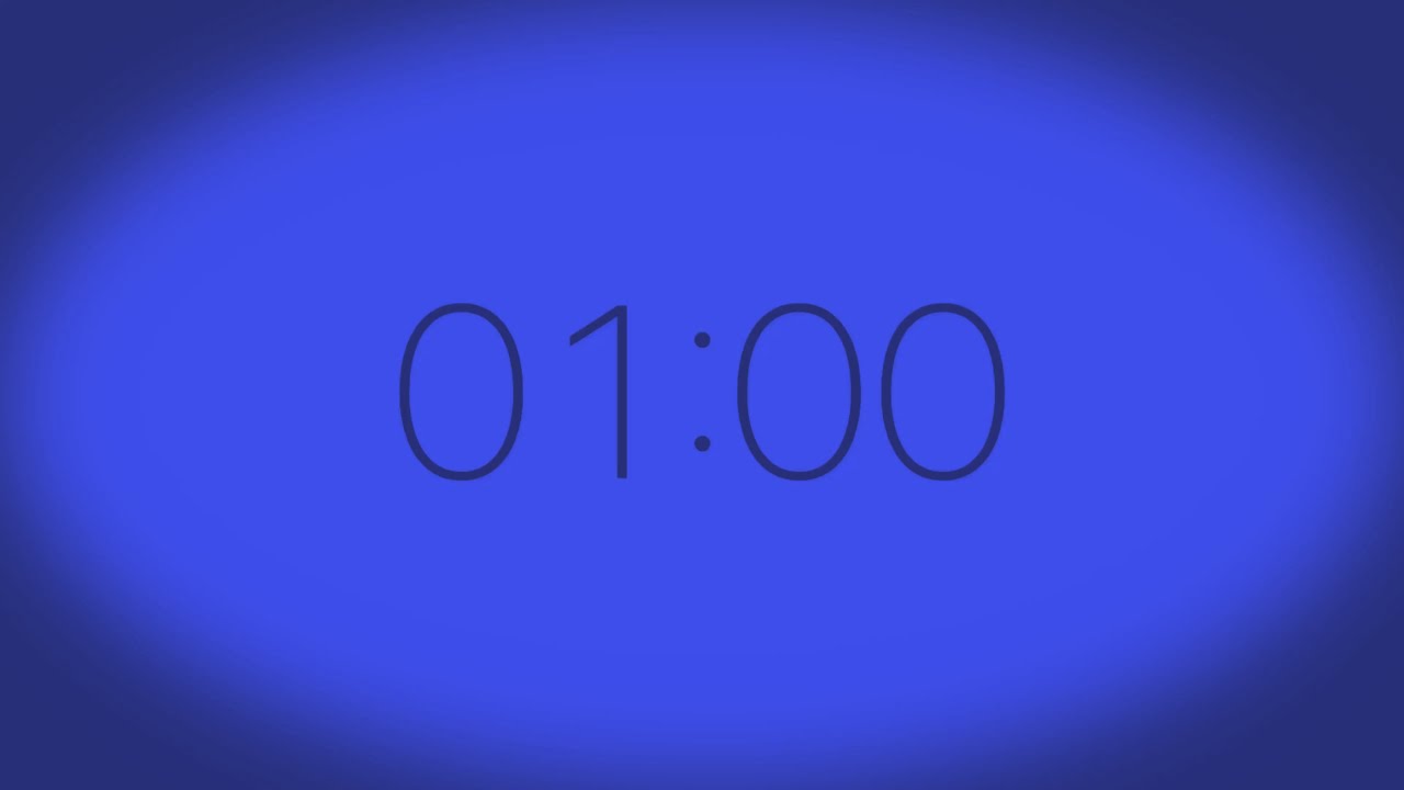 1 Minute Dark Blue Vignette Timer With End Sound - YouTube