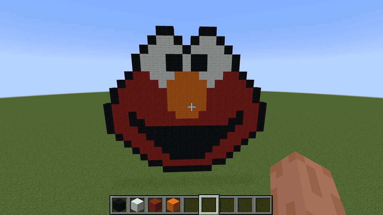 Creando a Elmo en Minecraft | Pixel Art - YouTube