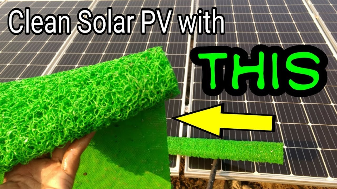 Cleaning solar panels with rubber mat material #SustainableEveryDay ...