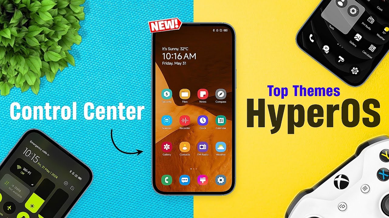Top 5 HyperOS Themes - New Control Center Ui - YouTube