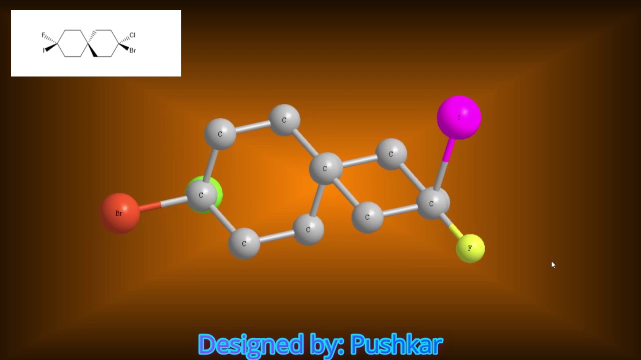 Spiro in 3D | Stereo chemically active Spiro compound. - YouTube