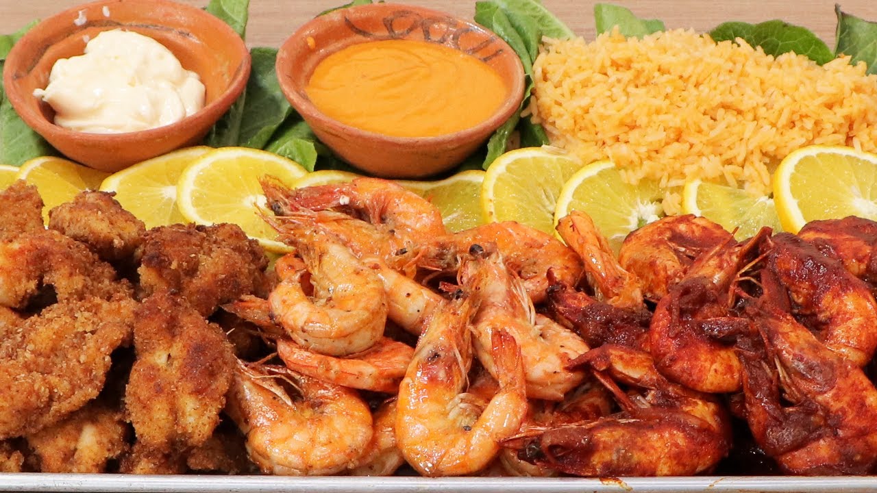 Charola de camarones - YouTube