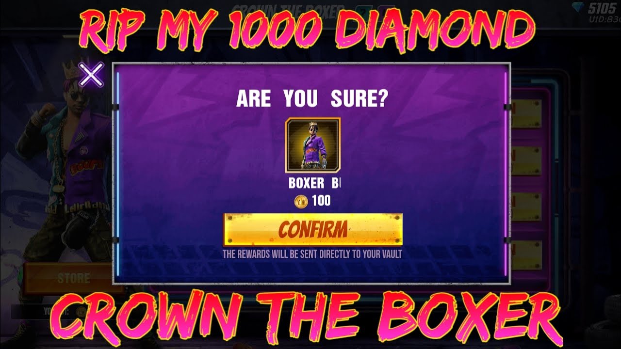 CROWN THE BOXER || FREE FIRE new event today || LetsPlay || Garena Free ...