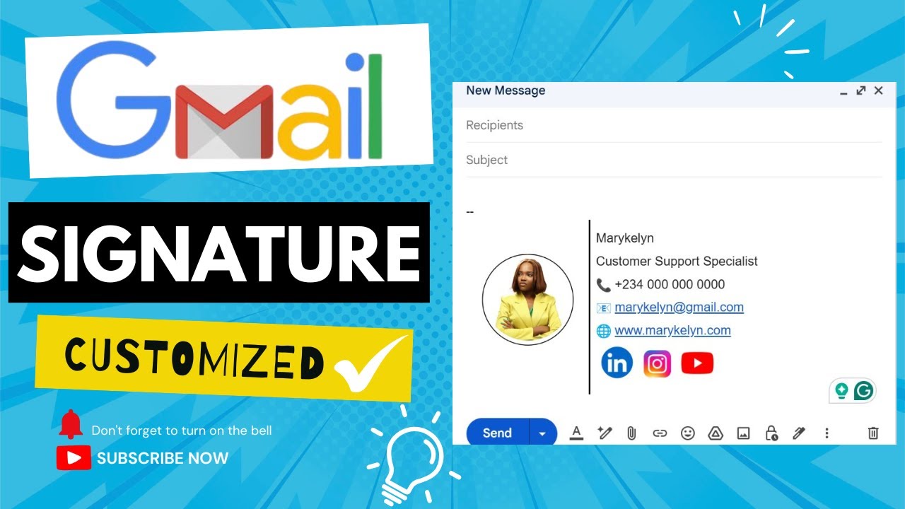 How to Create a Professional Custom Gmail Signature for Free - YouTube