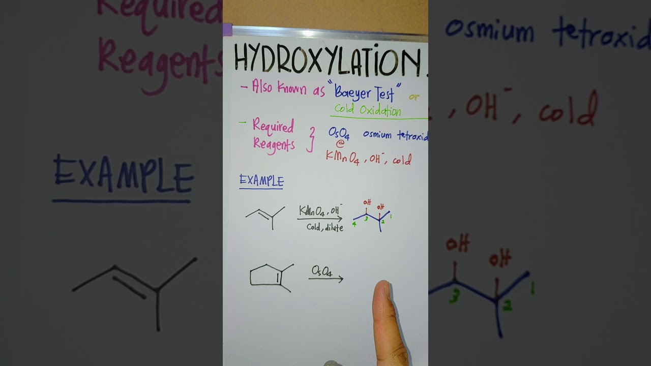 Alkene: Hydroxylation Reaction - YouTube