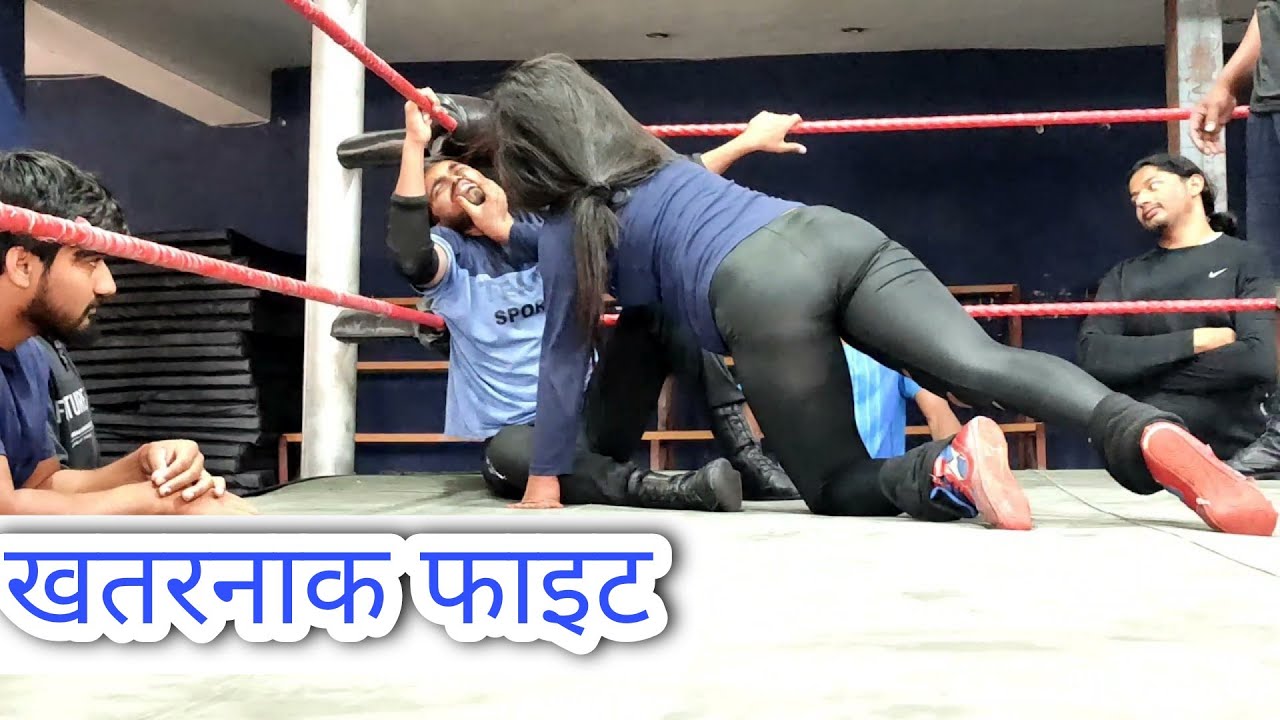 intergender match | divya vs amazer | intergender wrestling | sanskar ...
