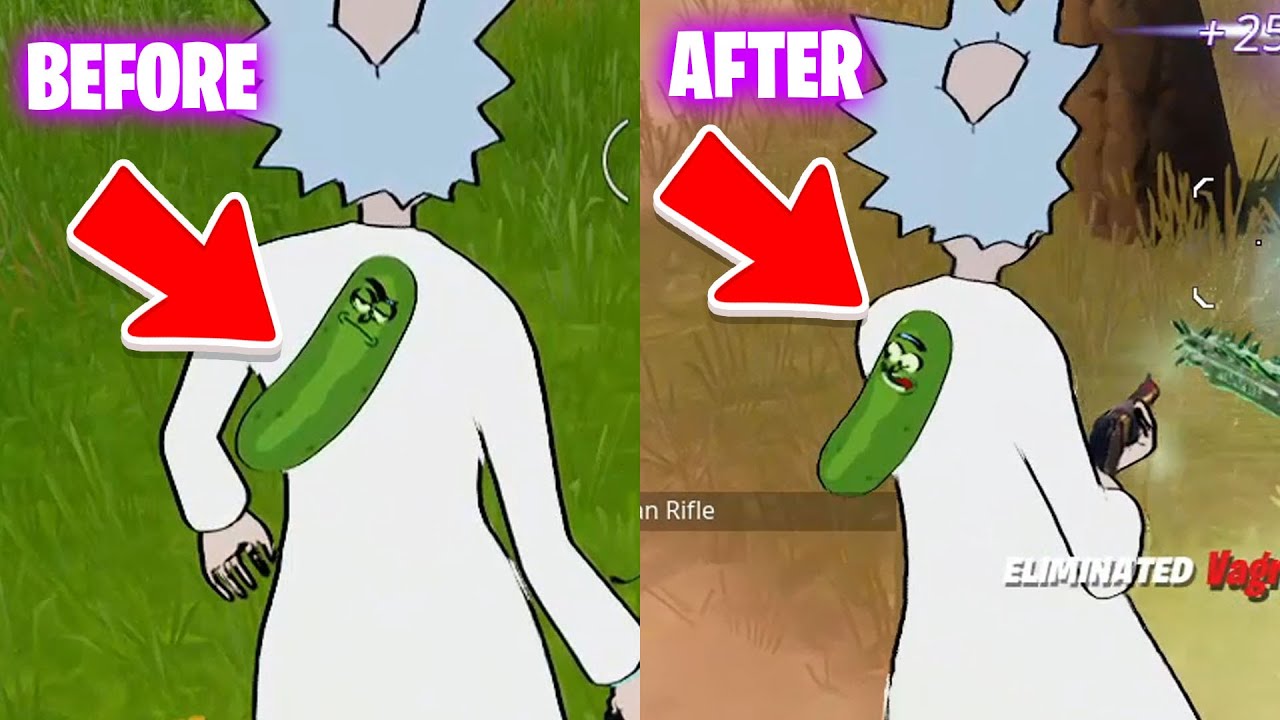 Testing The New Pickle Rick Backbling and How its reactive in fortnite ...