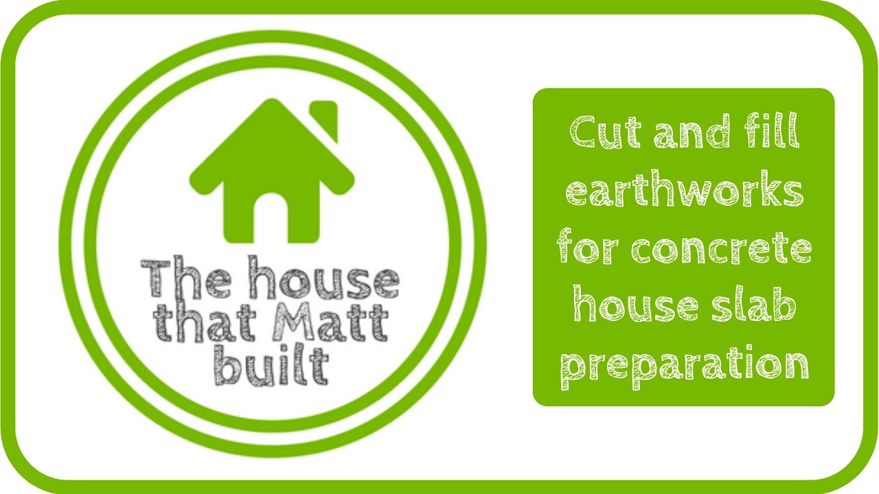 Cut and fill earthworks for concrete house slap preparation - YouTube