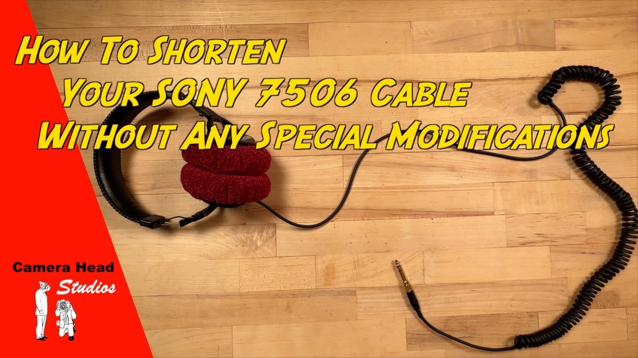 How to shorten your cable on the SONY 7506 Headphones - YouTube