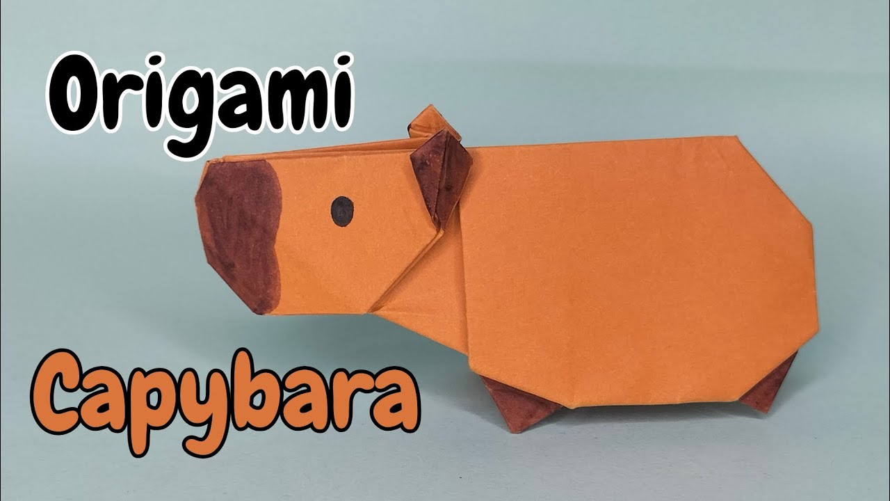 Origami Paper Capybara | How to make paper animals | Kids Crafts Easy | GUINEA PIG (Jo Nakashima ...