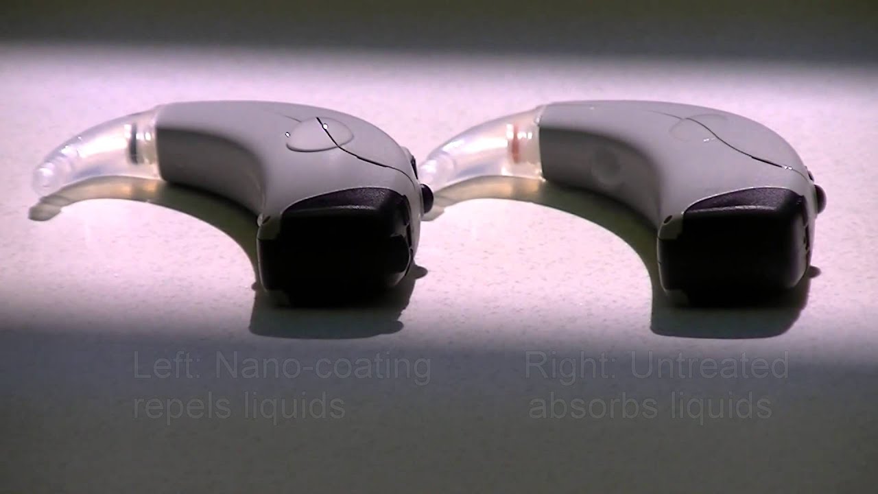 Audina Hearing Aid with P2i Nano-Coating - YouTube