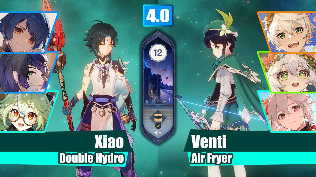 C0 Xiao Double Hydro & C0 Venti Air Fryer | Spiral Abyss 4.0 Floor 12 ...