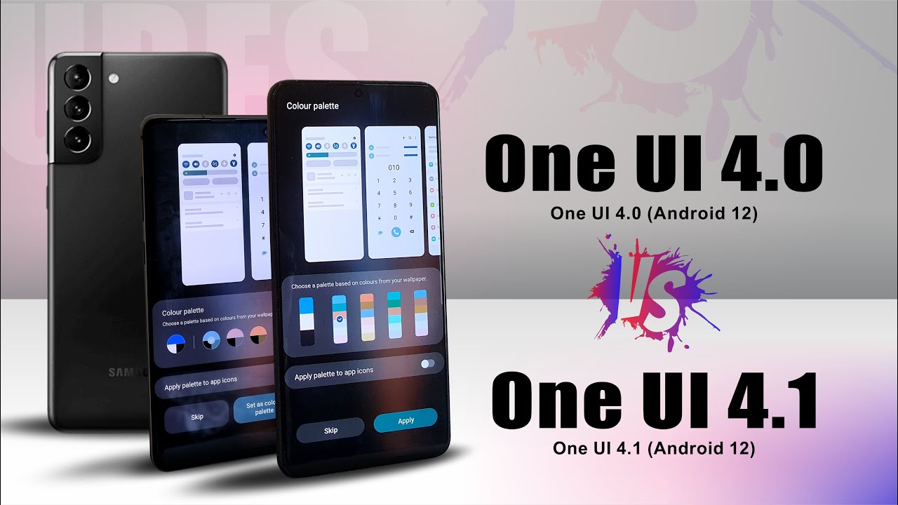 Samsung One UI 4.0 vs One UI 4.1 Comparison - YouTube