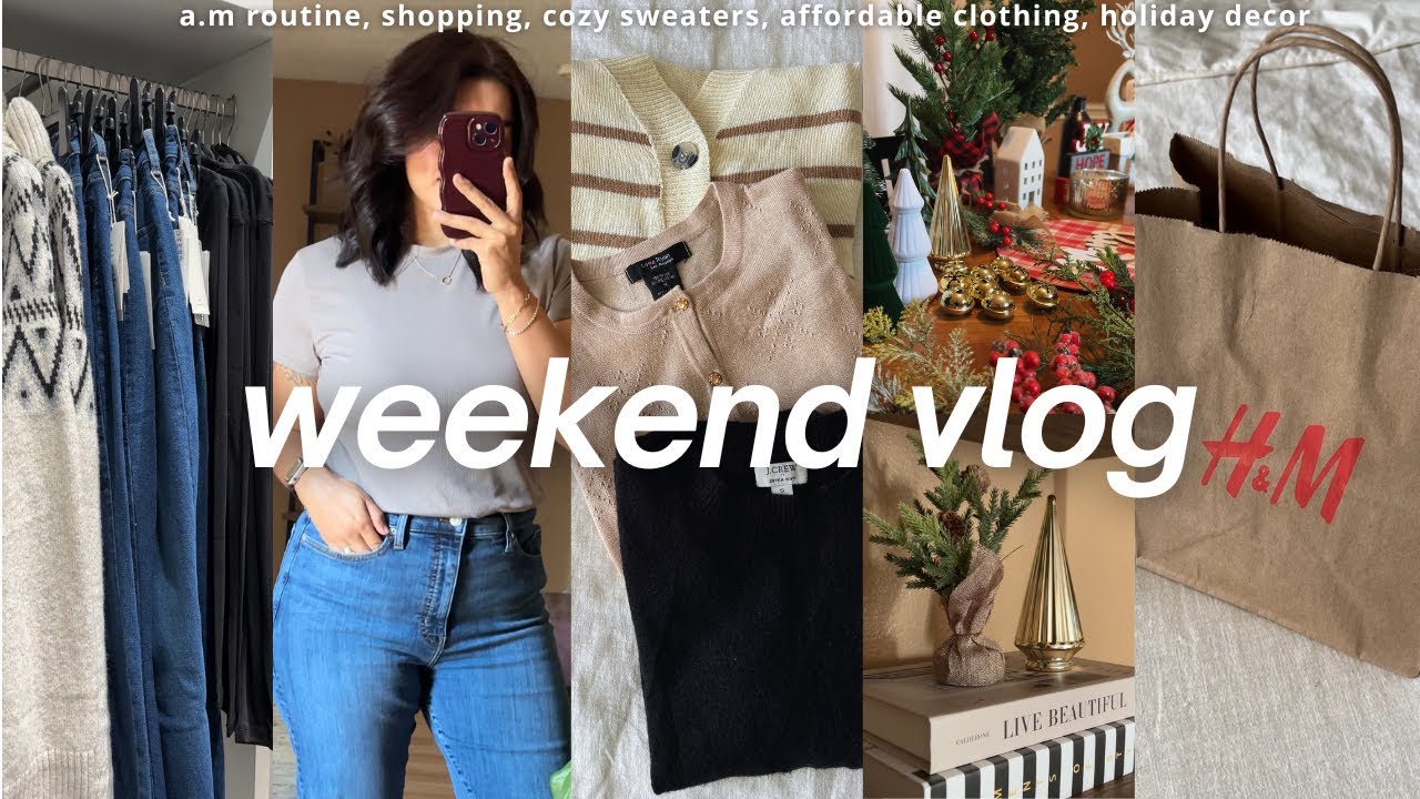weekend in my life 🧸 shopping, clothing haul, budget friendly holiday ...