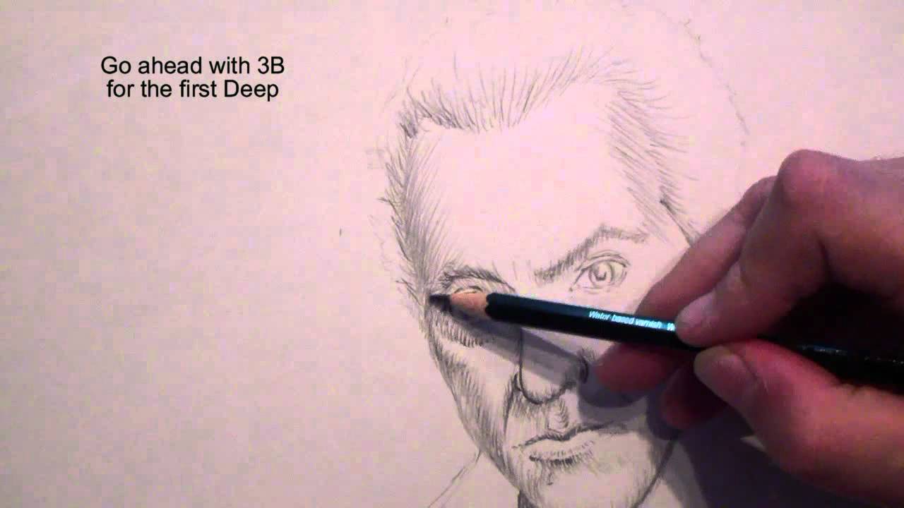 How to draw James Nesbitt, the Hobbit Dwarf Bofur with Faber Castell ...