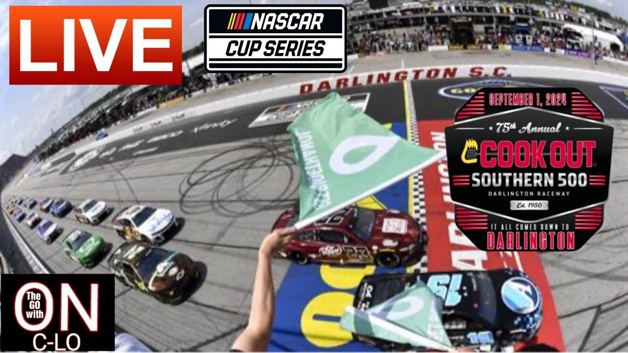 🔴Cookout Southern 500 at Darlington Live NASCAR Cup Series. Play by ...