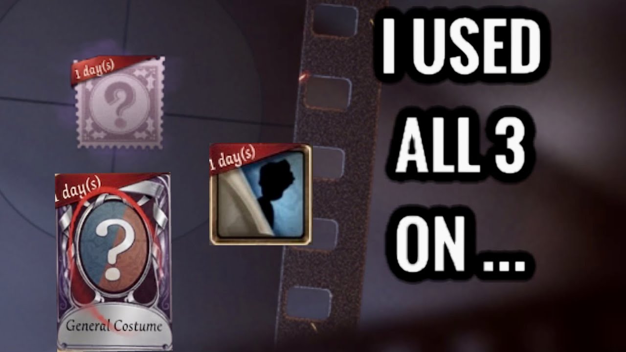 Using 3 UNLOCK CARDS (skin, accessory & character) / Identity V - YouTube