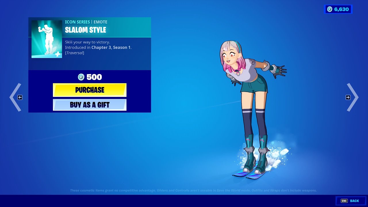 Fortnite New Slalom Style Icon Series Emote (Chapter 3 Season 1) - YouTube