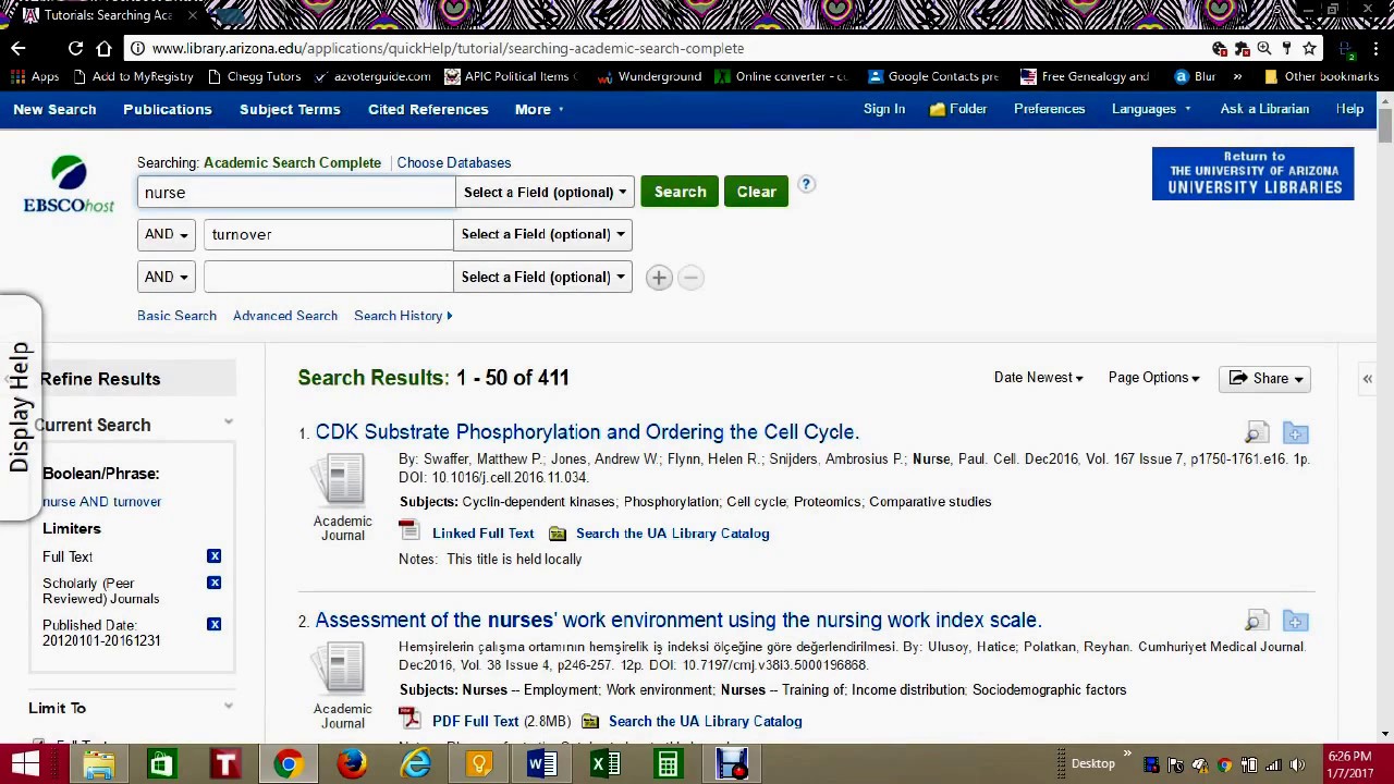 Academic Search Complete Basics Tutorial - YouTube