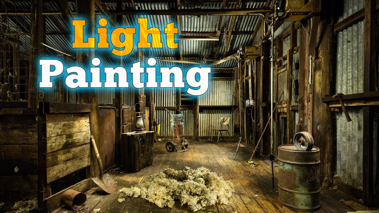 Light Painting The Shearing Shed - YouTube