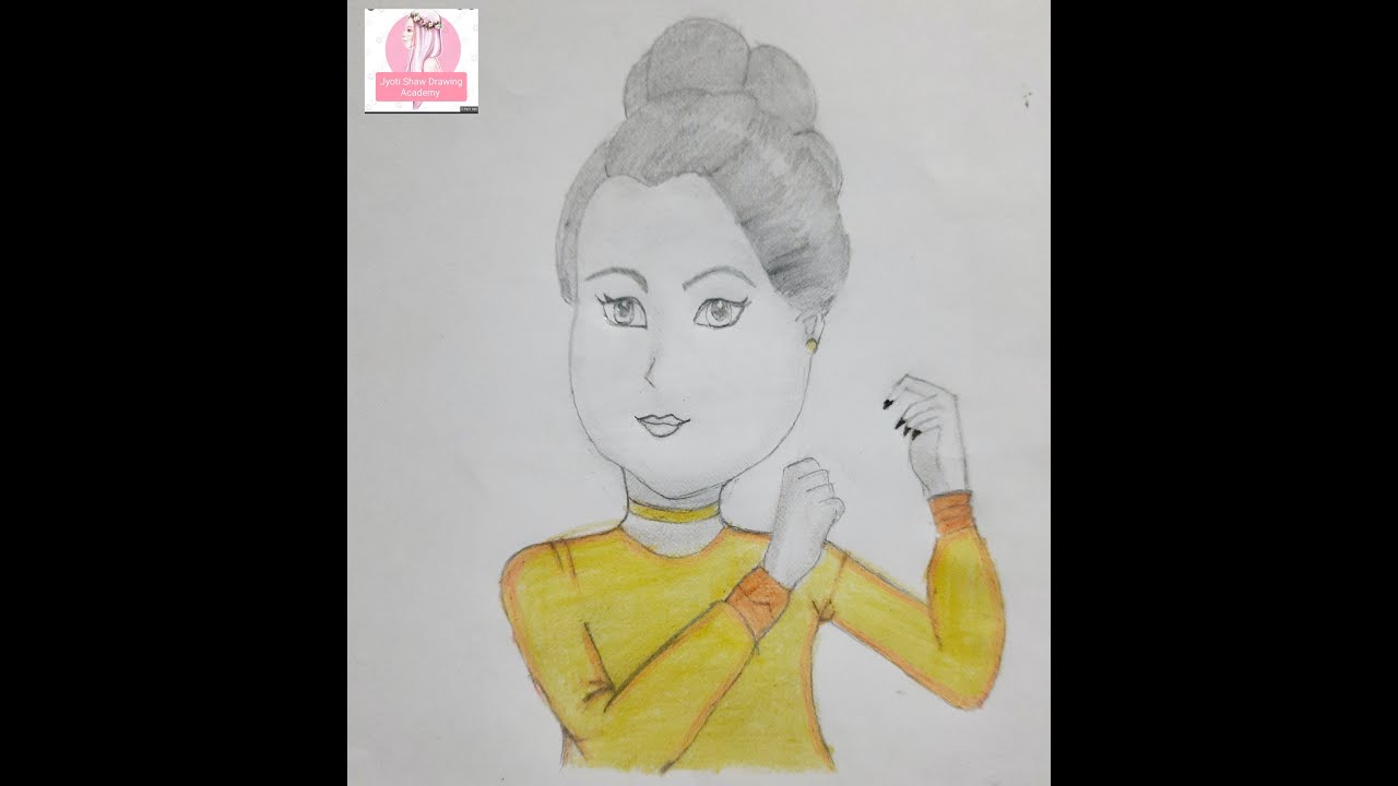 how to draw a girl with beautiful hairstyle || Drawing Tutorial for ...