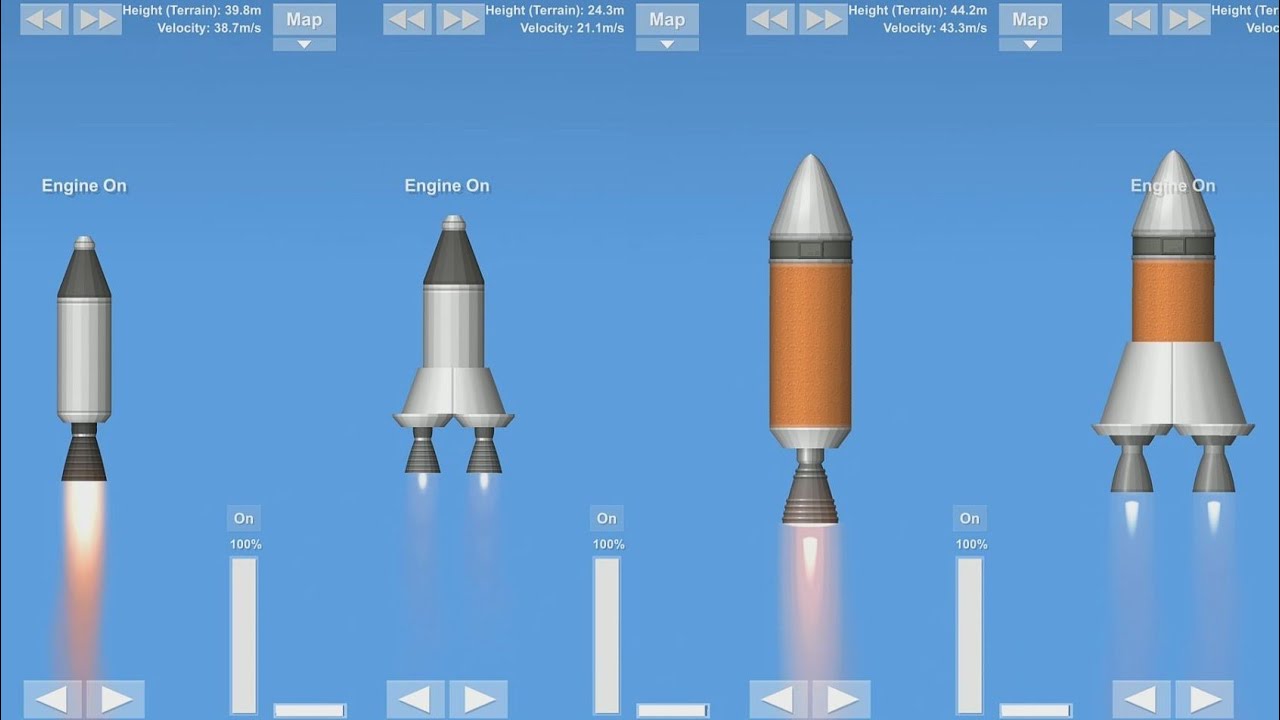 One Big Engine vs Two Small Engines // Spaceflight Simulator - YouTube