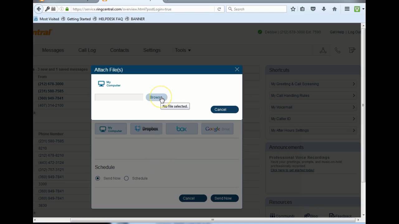 Sending a FAX with RingCentral - YouTube