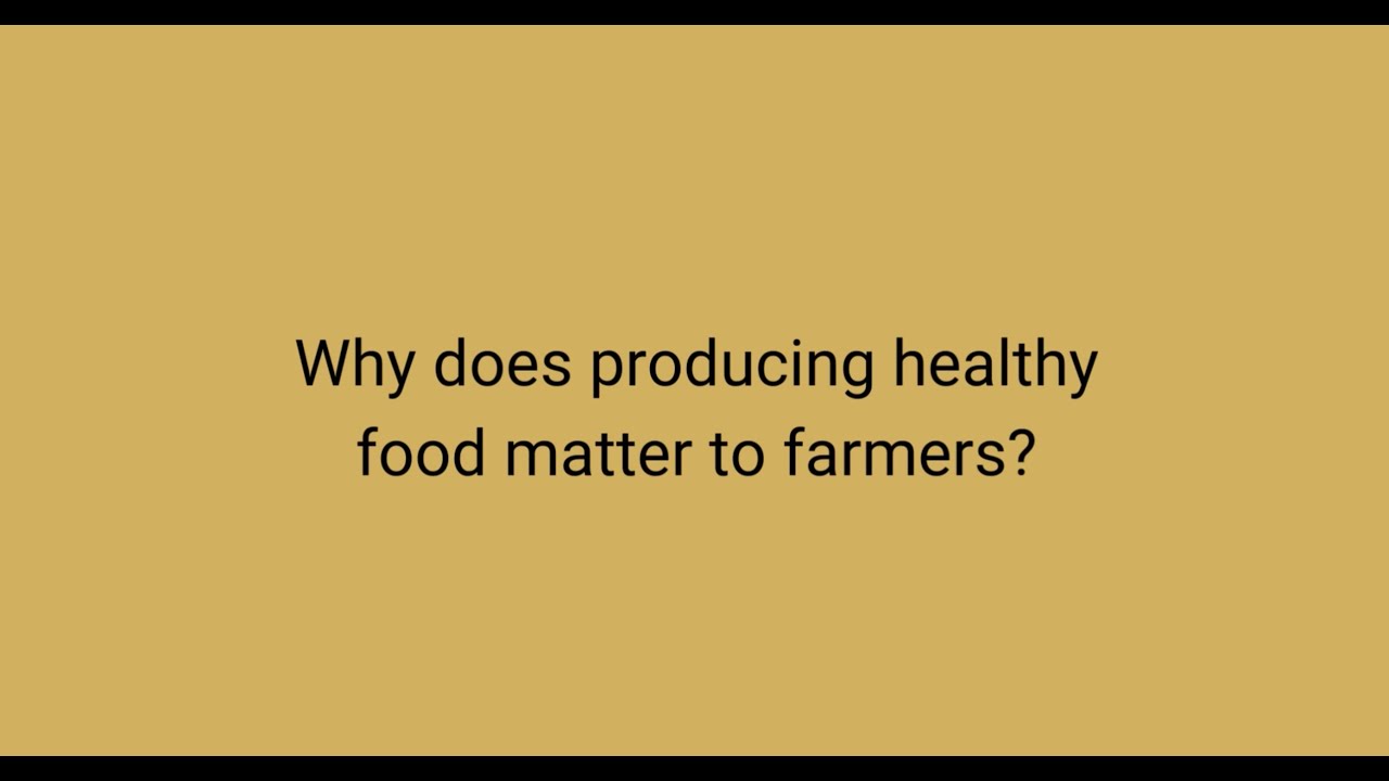 Why does producing healthy food matter to farmers? - YouTube