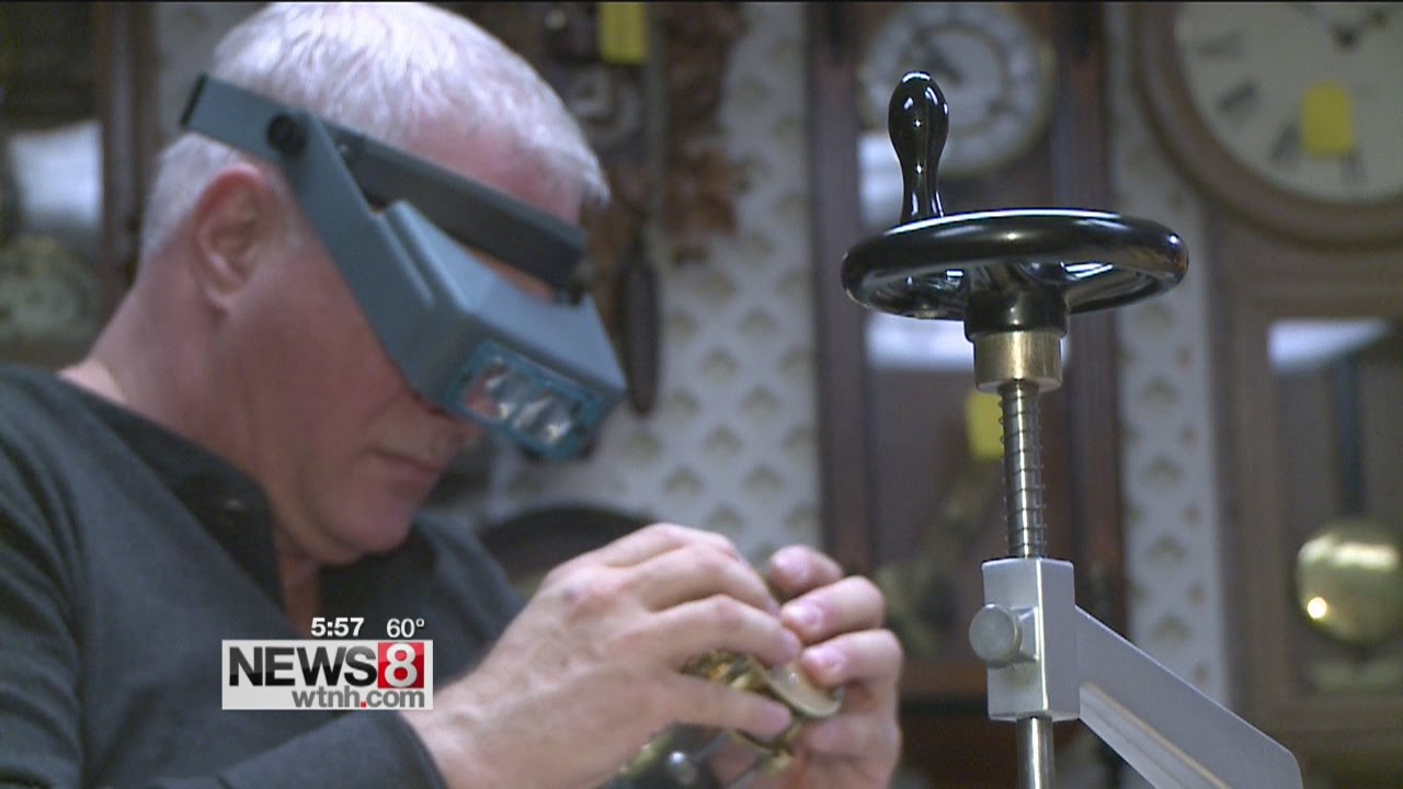 Milford man turns clock making hobby into job - YouTube
