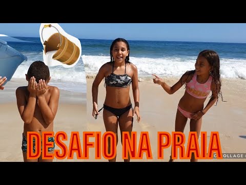 DESAFIO  DA PISCINA NA PRAIA!