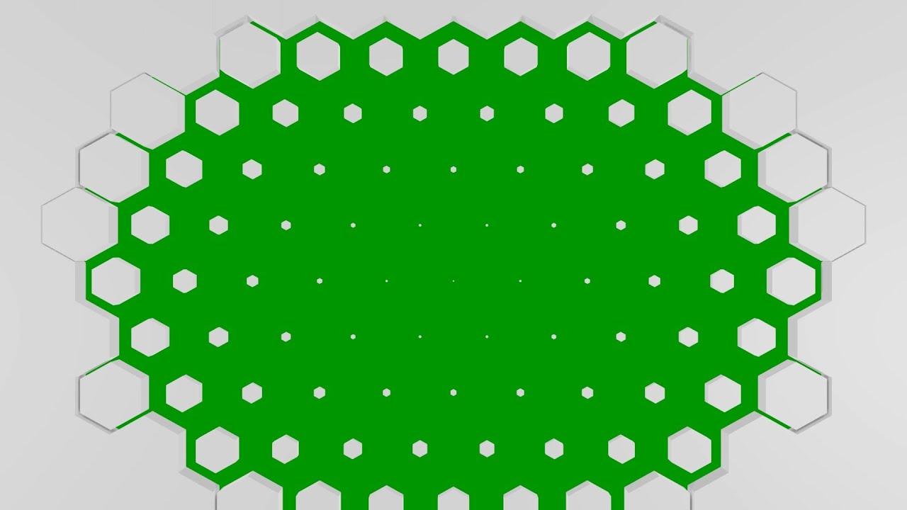 Hexagon Transition Green Screen 3 - YouTube