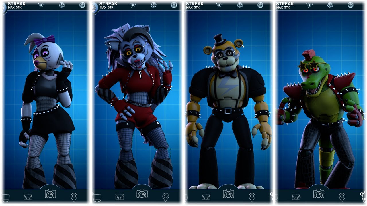 FNAF AR Security Breach Punkrock Animatronics Workshop Animations - YouTube