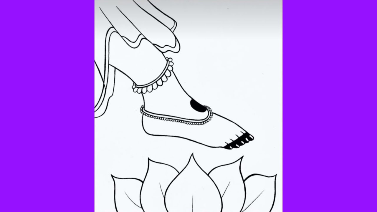 Maa Lakshmi Beautiful Drawing | How to Draw Beautiful Lakshmi Mata ...