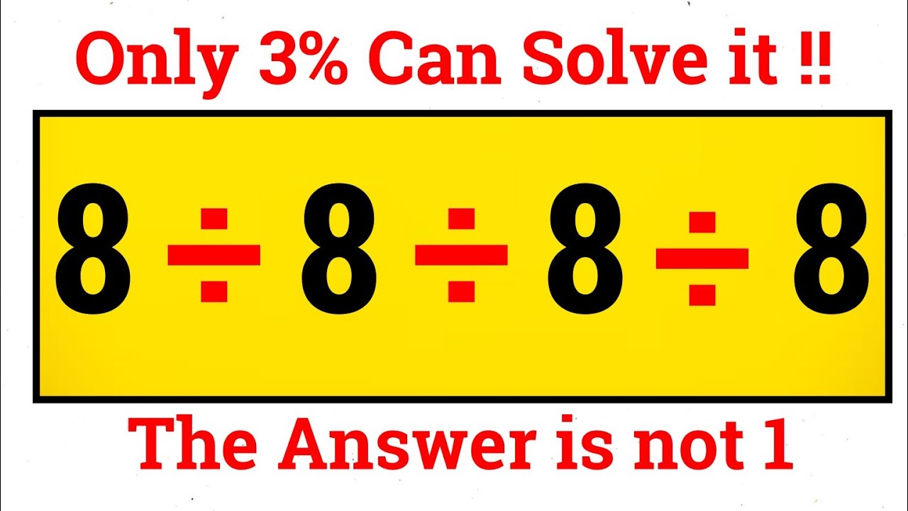 Most people Get This Simple math Question Wrong !! | What the answer ...