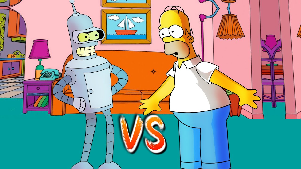 Homero vs Bender BATALLA DE RAP ANIMADA - YouTube