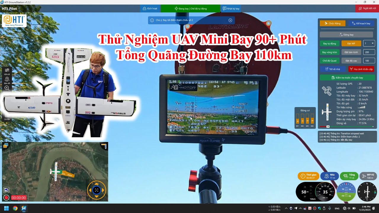 Thử Nghiệm UAV Mini Bay 90+ Phút – Tổng Quãng Đường Bay 110km | Nimbus ...