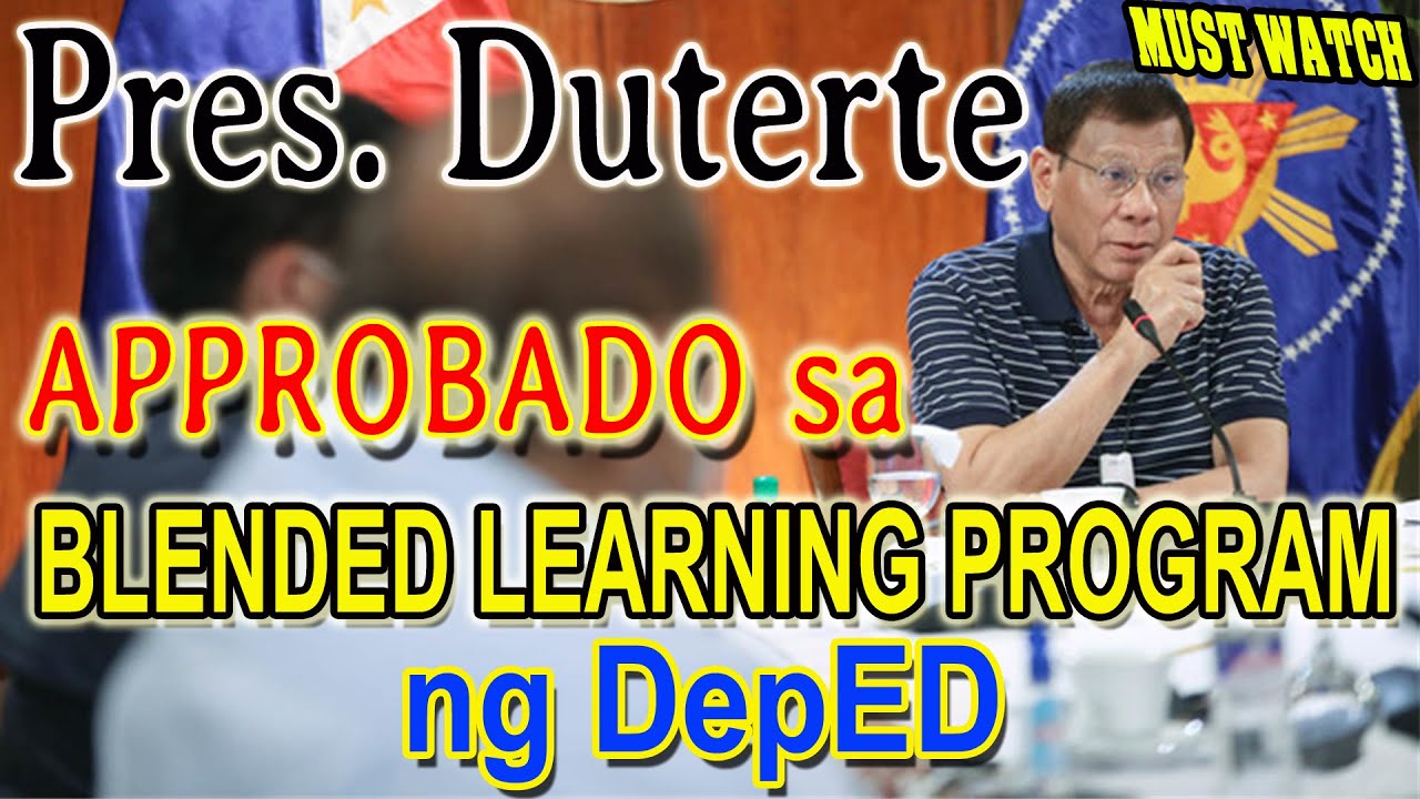 DepEd NEWS Duterte approbado sa Blended Learning Program ng DepEd - YouTube