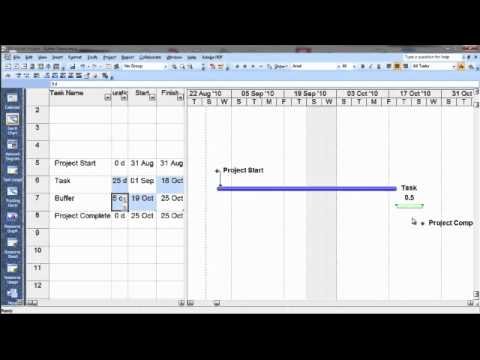 How To Create a Buffer in MSProject - YouTube