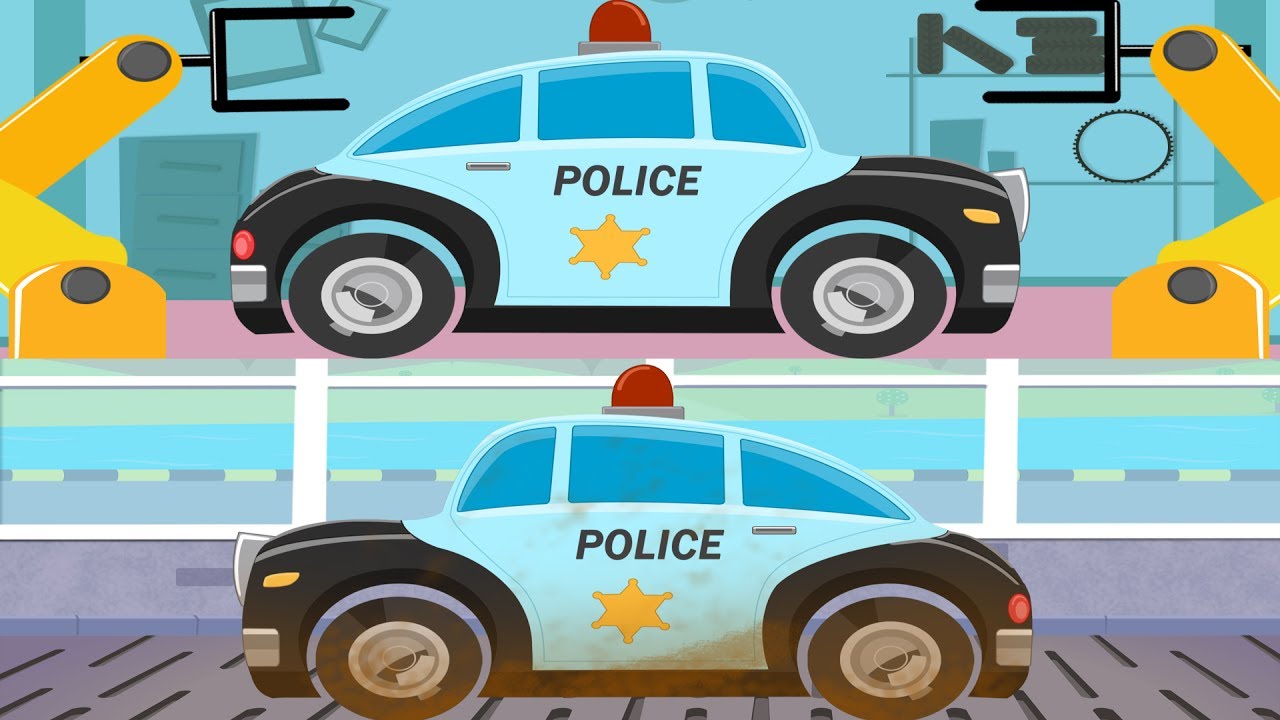 Police Car | Car Garage | Car Wash | Police Vehicle for Kids & Toddlers ...